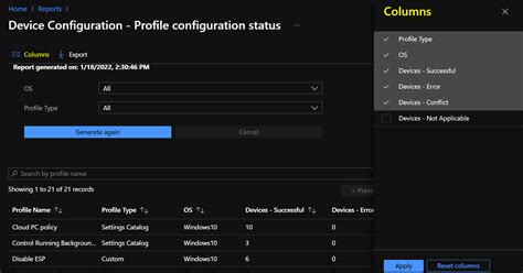 Intune Device Configuration Report HTMD Blog