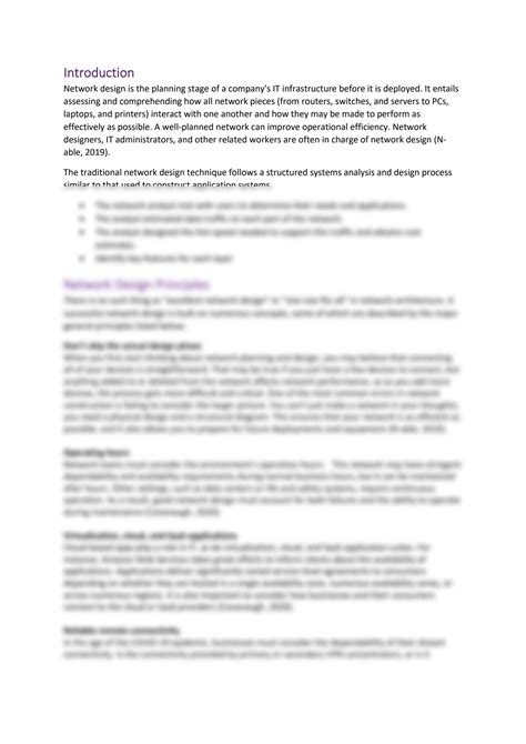 SOLUTION Network Design Best Practices Studypool