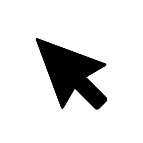 Black Triangle Icon Modern Simple Mouse Cursor Vector Image