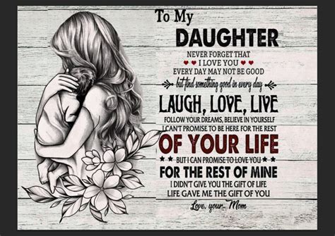 To My Daughter Never Forget That I Love You Every Day May Not Etsy