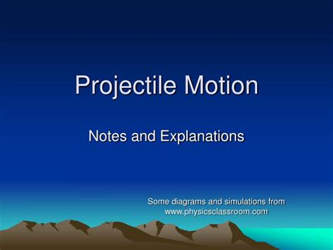Ppt Projectile Motion Powerpoint Presentation Free Download Id 5564607