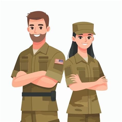 Premium Vector Military Spouse Flat Design Illustration