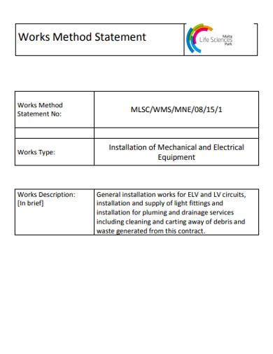 9 Work Method Statement Examples To Download
