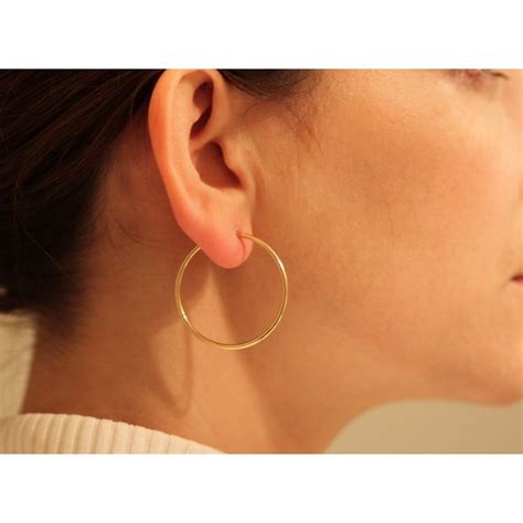 Créoles or jaune carats mm