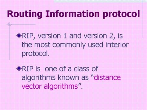 Rip Routing Information Protocol Routing Is The Method
