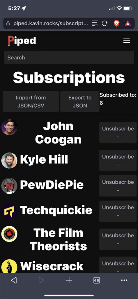 Channels Unsubscribe Without Account Issue TeamPiped Piped GitHub
