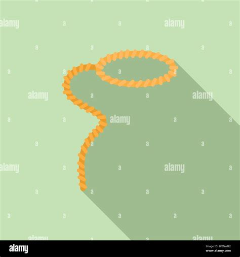 Lasso Knot Icon Flat Vector String Rodeo Western Frame Stock Vector