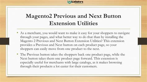 PPT Make Shopping Easier With Magento2 Previous And Next Extensions