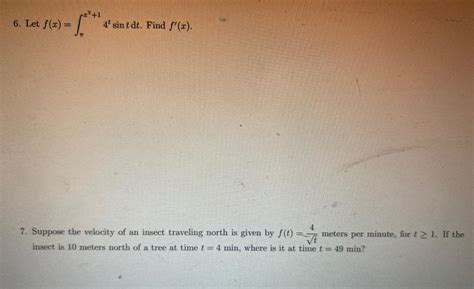 Solved Let f x πx2 14tsintdt Find f x Suppose the Chegg com
