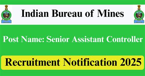 Indian Bureau Of Mines Recruitment 2025 Apply Offline For 39 Senior