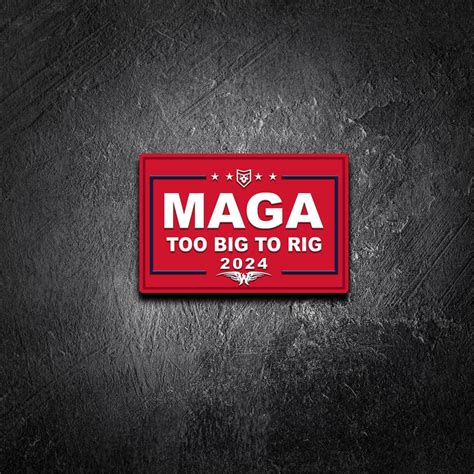 Ryan Weaver Maga Too Big To Rig Pvc Morale Patch Patchops