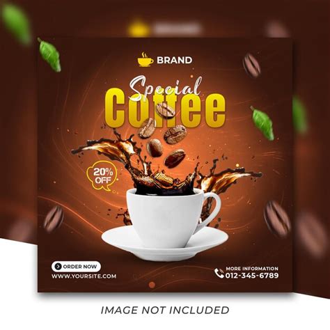 Premium Psd Coffee Time Social Media Post Template