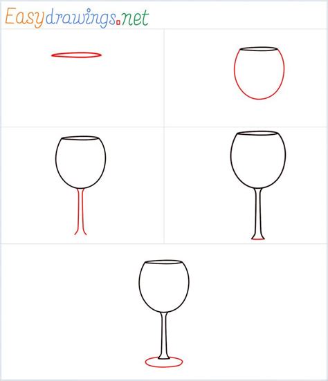How To Draw A Wine Glass Step By Step