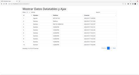 Ejemplo De Datatable Ajax Php Y Mysql Evilnapsis