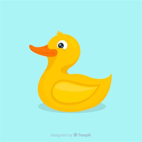 Juguete De Baño Amarillo Pato De Goma Vector Gratis