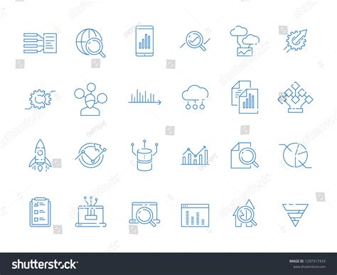 Data Analysis Symbols Business Diagram Royalty Free Stock Vector