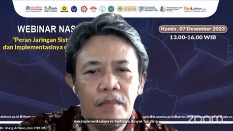 Webinar Nasional Peran Jaringan Sistem Komputer Dan Implementasinya Di