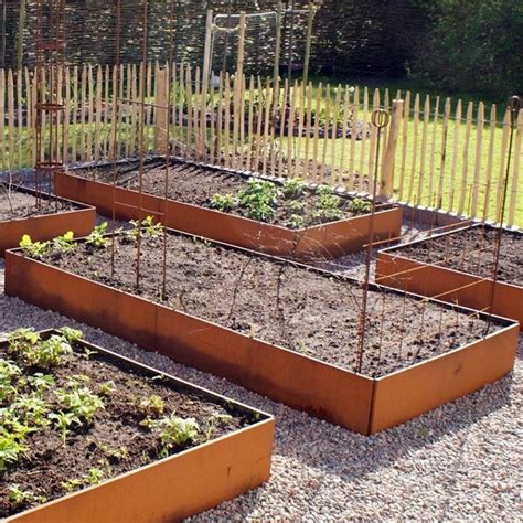 China Garden Bottomless Metal Vegetables Planter Corten Steel Raised