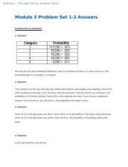 Module 3 Problem Sets 1 3 Answers Docx Stati Sti Cs Portage Online Summer 2018 Module 3