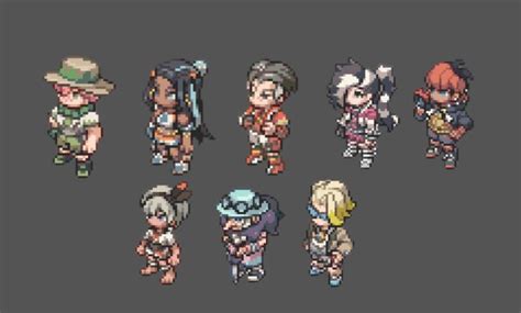 Draw Animate 32 64 Pixel Art Game Character Portrait Asset Sprite
