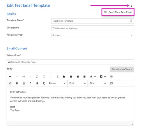 Test Email Template
