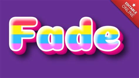 Fade Custom Colorful Text Effect Generator
