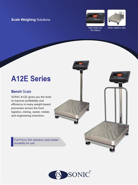Brochure Bench Scale A12e Full Press Pdf Stainless Steel Steel