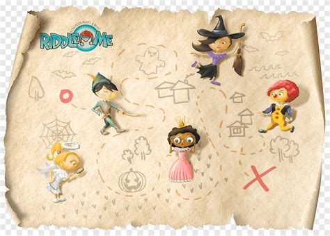 Scavenger Hunt Treasure Hunt Map Game Material Png Pngegg