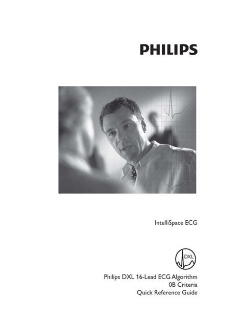 Philips Dxl 16 Lead Ecg Algorithm 0b Criteria Quick Guild Pdf