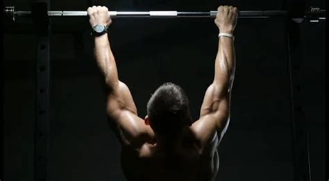 Fitness Man Doing Pull Ups Exercises In Stock Video Pond5