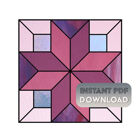 Geometric Minimalist Stained Glass Pattern Modern Stained Etsy