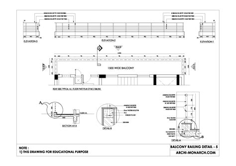 Balcony Railing Detail Five ⋆ Archi Monarch