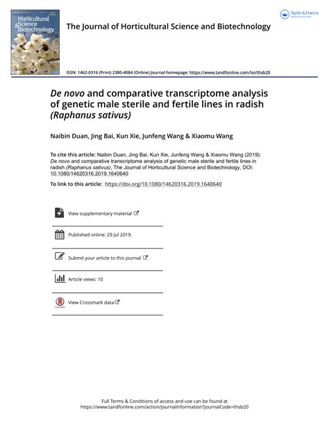 Pdf De Novo And Comparative Transcriptome Analysis Of Genetic Male