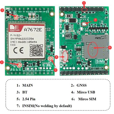 Simcom A7672e Fase Lte Module Cellular Wireless Communication
