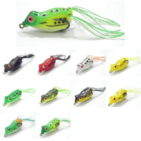 Fishing Lure Topwater Frog Hollow Body Soft Bait Fresh Water Bass