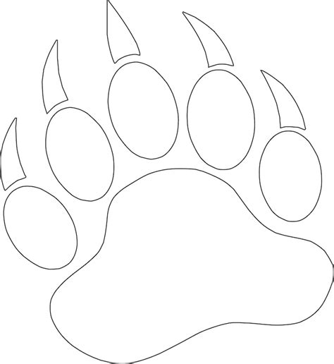 Bear Paw Print Svg File For Cricut Bear Paw Svg File Etsy