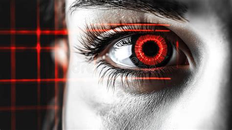 biometric optical technology visualized with a futuristic holographic