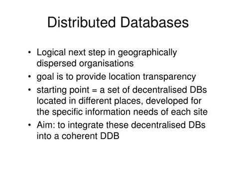 Ppt Distributed Databases Powerpoint Presentation Free Download Id880073