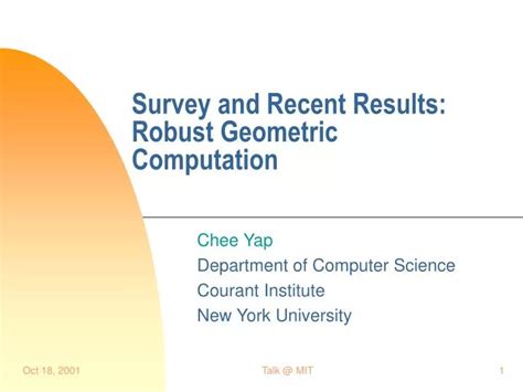 Ppt Survey And Recent Results Robust Geometric Computation Powerpoint Presentation Id 1077840