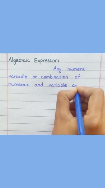 Define Algebraic Expression Shorts Youtube