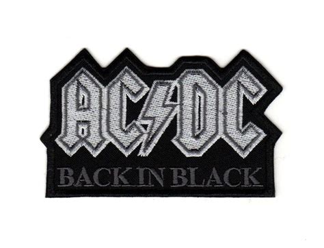 Acdc Acdc Back In Black Embroidered Sew On Patch Australian Hard