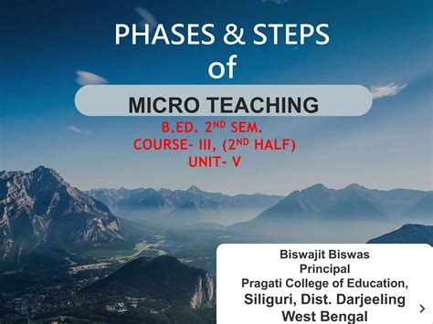 Phases And Steps Of Micro Teachingpptx