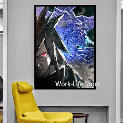 Madara Uchiha Anime Canvas Decoration Prints Poster Study Living Room