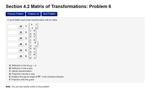 Solved Section 4 2 Matrix Of Transformations Problem 6