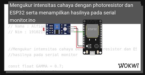 Mengukur Intensitas Cahaya Dengan Photoresistor Dan ESP32 Serta