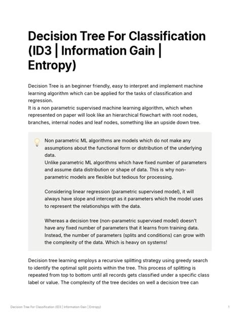 decision tree for classification id3 information gain entropy pdf