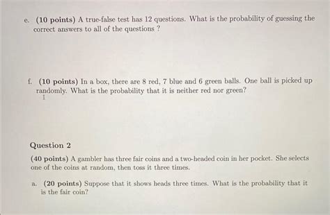 Solved 40 Points Consider The Following Short Questions