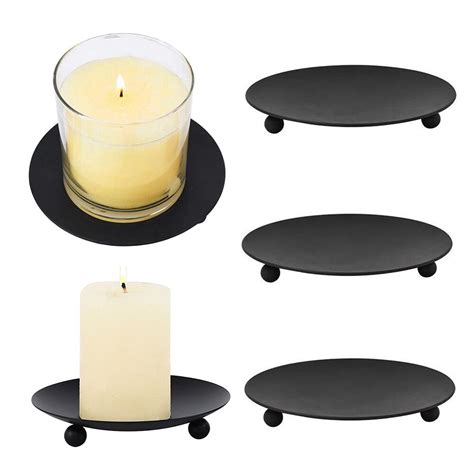 2 개대 검은 철 기둥 캔들 홀더 캔들 트레이 작은 크리 에이 티브 물건 주최자촛대 Aliexpress
