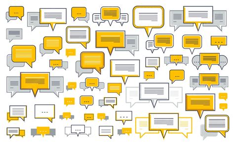 Premium Vector A Lot Of Diversity Speech Bubbles Vector Set