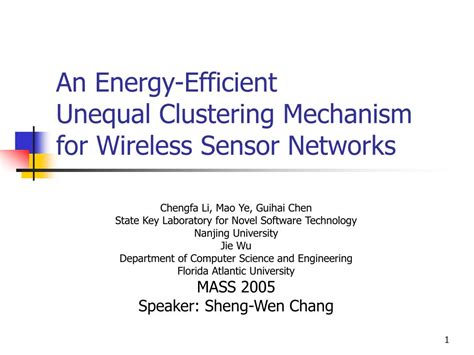 Ppt An Energy Efficient Unequal Clustering Mechanism For Wireless
